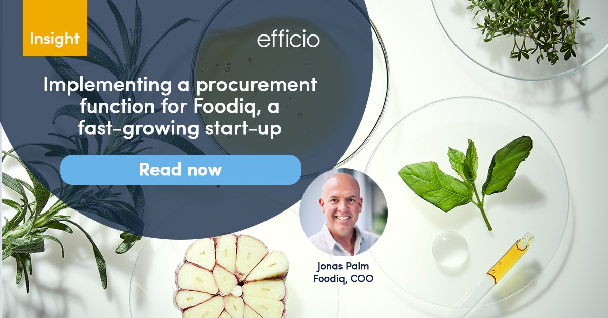 Implementing a procurement function for Foodiq, a fast-growing start-up - Insight | Efficio UK